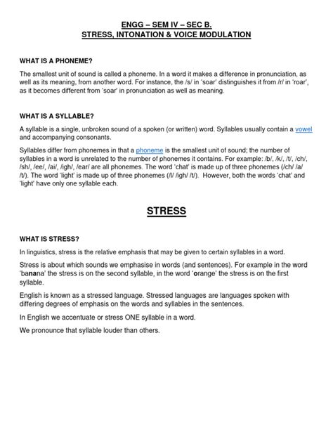 Sec B Stress Intonation Voice Modulation 220612 124717 Pdf Stress Linguistics