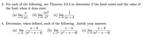 Solved х 3 For each of the following use Theorem 3 3 4 to Chegg com