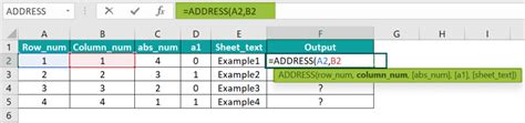 address function in excel formula examples how to use