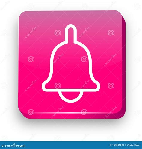 Notification Message Pink Bell Icon Social Media On Pastel Blue