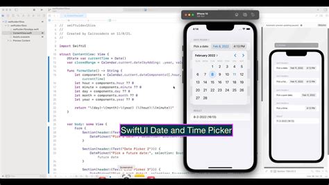 Swiftui Date And Time Picker Youtube