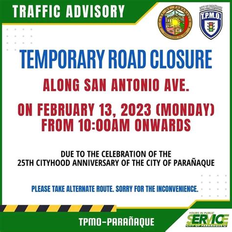 Parañaque Lgu Suspends Number Coding Implements Road Closure For 25th Parañaque Lgu Suspends Number Coding Implements Road Closure For 25th