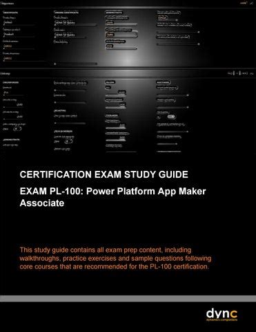 PL POWER PLATFORM APP MAKER ASSOCIATE STUDY GUIDE By Dynamics Companions Issuu
