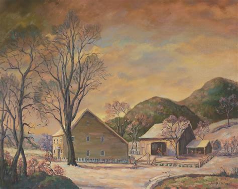 Ann Yost Whitesell Oil On Canvas Dusk Landscape Auction