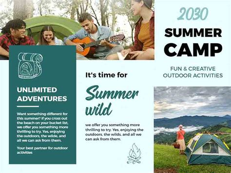 Summer Camp Brochure Template Free Download Ablebionics
