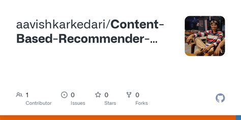 github aavishkarkedari content based recommender system with streamlit