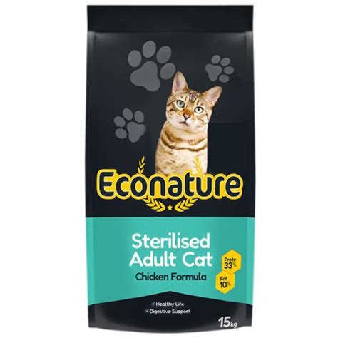 Econature Sterilised Cat Chicken Formula Сухой корм Эконатюр для ...