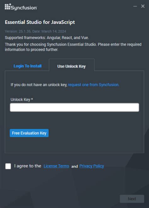 installation using offline installer in ej2 javascript installation and