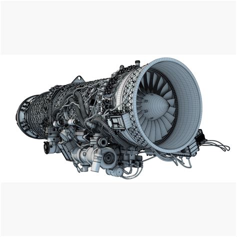 Eurojet Ej200 Military Turbofan Jet Engine 3d Model Download Engine