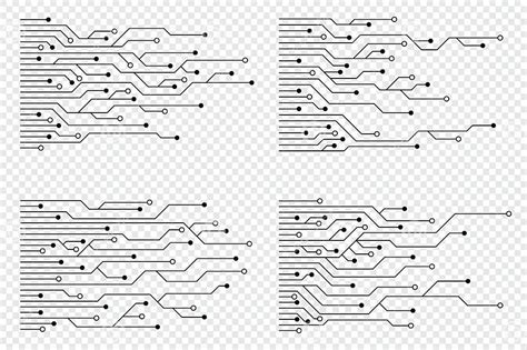 Set Of Printed Circuit Board Abstract Futuristic Circuit Board Hi Tech Digital Circuit Board