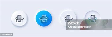 문서 상자 선 아이콘입니다 문서 파일 페이지 기호입니다 선 아이콘 벡터 3차원 형태에 대한 스톡 벡터 아트 및 기타 이미지 3차원 형태 고급 관료 Istock