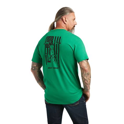 10039145 Ariat Mens Rebar Cotton Strong American Outdoors T Shirt