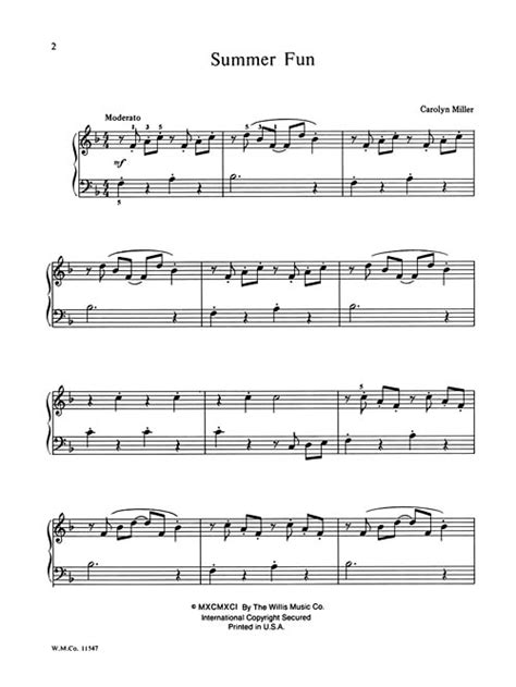 Summer Fun Later Elementary Level Willis Music Store