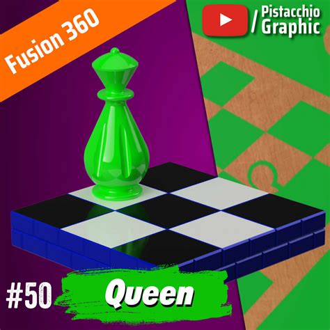 Free Stl File 50 Queen Chess Fusion 360 Pistacchio Graphic