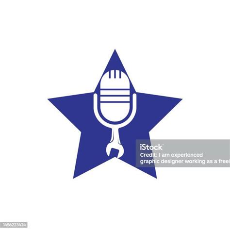 팟 캐스트 벡터 기호 디자인을 복구합니다 렌치와 마이크 아이콘 디자인 공연자에 대한 스톡 벡터 아트 및 기타 이미지 공연자