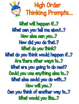 Higher Order Thinking Prompts By Robin Ramik TPT