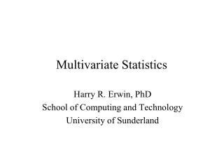 PPT Multivariate Statistics PowerPoint Presentation Free Download ID 5166727