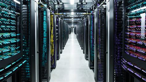 Server Room At The Facebook Data Center Virtual Backgrounds