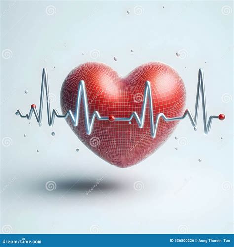 A Simple Ecg Wave With An Isolated Background Stock Illustration