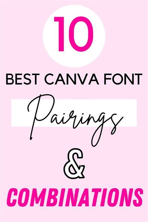 Best Canva Font Pairings Combination