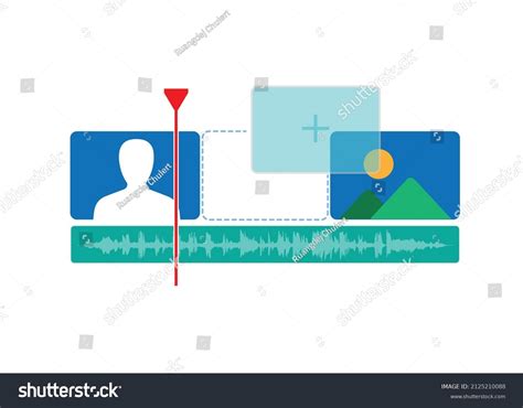 timeline editing video insert timeline display stock vector royalty