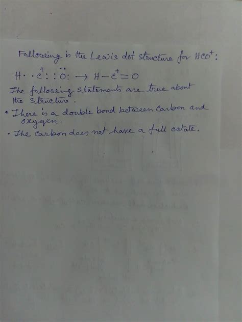 [solved] Draw The Lewis Dot Structure For The Hco Tion And Then Select Course Hero