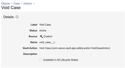 Enable Case Nullification Veeva Vault Help
