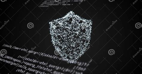 Image Of Web Of Connections Over Scientific Data Processing On Black Background Stock Image