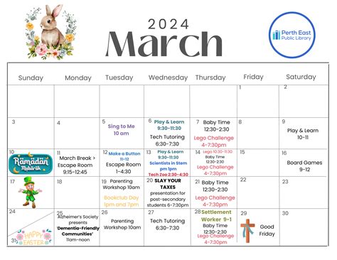 Program Calendars Perth East Public Library