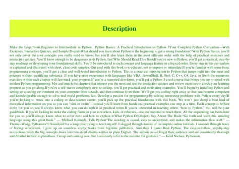 Ppt Ebook Python Basics A Practical Introduction To Python 3 Free