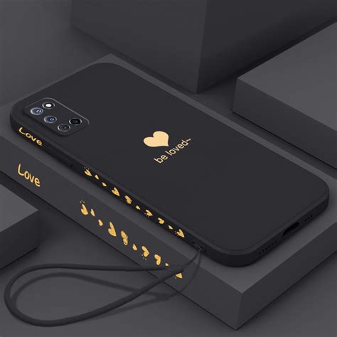 Lovely Heart Silicone Square Case Oppo A A Soft Phone Casing Cover