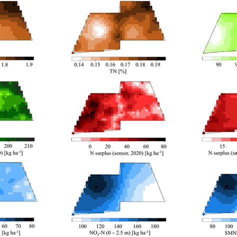 Kriged Maps Of Spatial Distribution Of Yield Potential Soil Organic