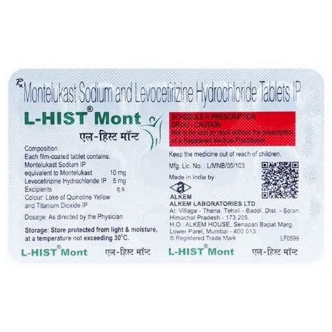 L Hist Mont Tablet At Rs 250stripe Culast In Churu Id 2854400517833