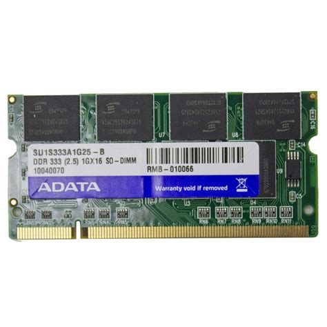 adata su1s333a1g25 b 1gb 333mhz ddr ddr1 sodimm memoria banco modulo ram