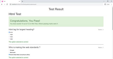 github sohambk thinktest a website build in laravel to create and