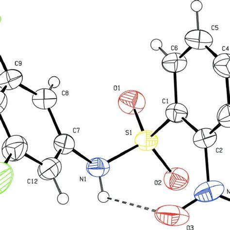 Molecular Structure Of The Title Compound Showing The Atom Labelling