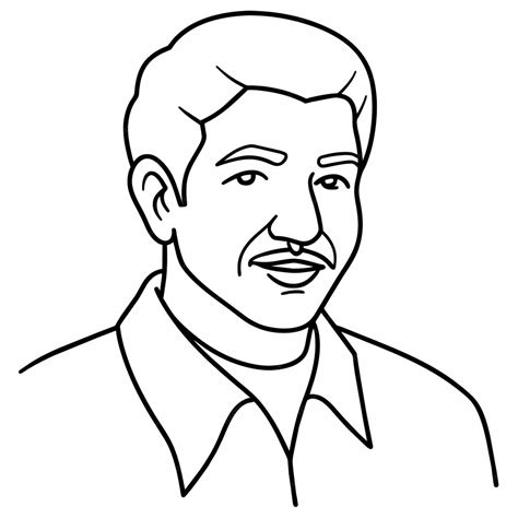 Uncle Vector Illustration Line Art Premium Ai Generated Vector