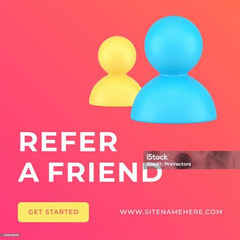 참조 친구 추천 프로그램 상업 마케팅 전략 소셜 미디어 게시물 3d 아이콘 벡터 0명에 대한 스톡 벡터 아트 및 기타 이미지