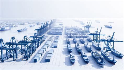 3d Model Of A Container Ship With Engineering Blueprints For Logistics Maritime Transport