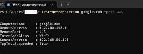 Powershell로 Tcp 통신 상태 확인하는 방법 달리는꼬마
