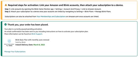 Blink Linking And Attaching A Subscription Plan After Purchasing It