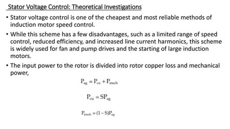 Induction Machine Speed Control Stator Voltage Control Pdf