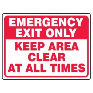 Buy Accuform MEXT XL X Safety Sign Emergency Exit Only Mega Depot