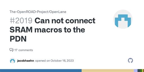 Can Not Connect SRAM Macros To The PDN Issue The OpenROAD Project OpenLane GitHub