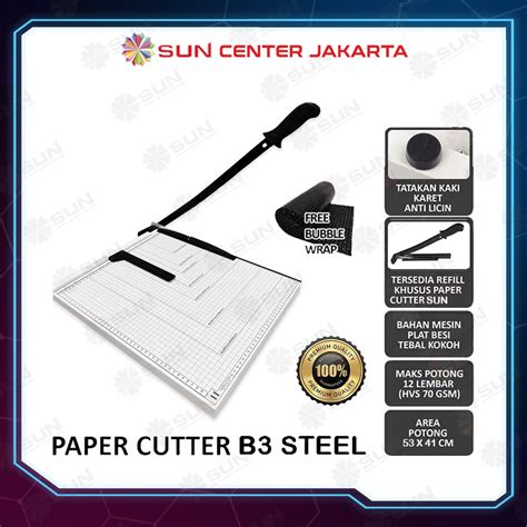 Jual Paper Cutter A3 A3 B3 Alat Potong Mesin Pemotong Kertas Hvs Sticker Dos Pvc Id