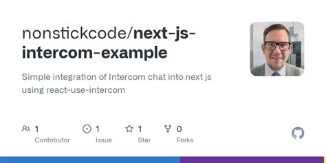 Github Nonstickcodenext Js Intercom Example Simple Integration Of Intercom Chat Into Next Js