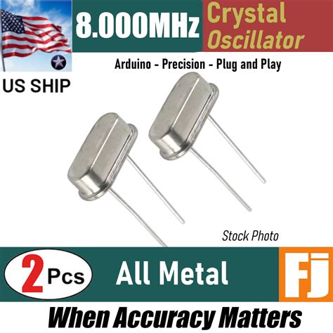 2x 8 000 Mhz Hc 49s Crystal Oscillator For Arduino Raspberry