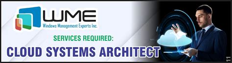 cloud systems architect required by wme