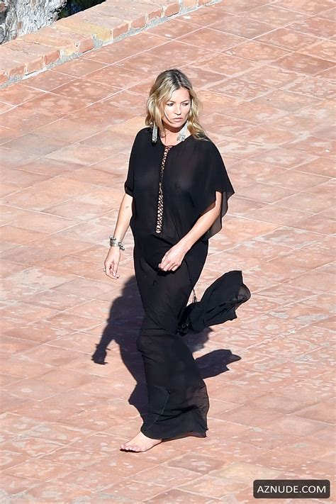 Kate Moss Braless For A New Photoshoot In Capri Italy Aznude