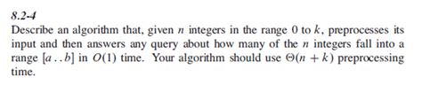 Solved Describe An Algorithm That Given N Integers In Chegg